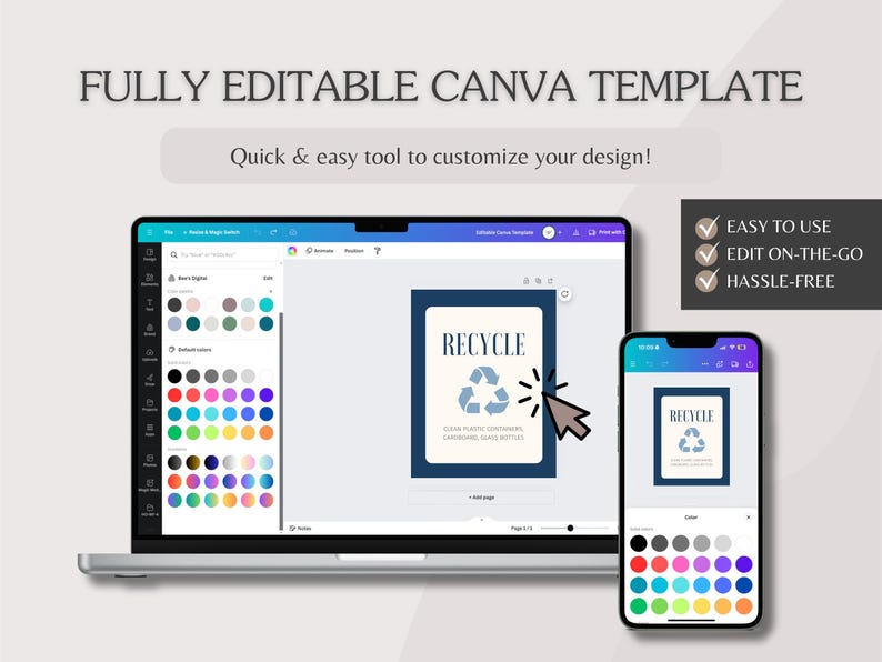 Elegant Garbage, Compost, Recycling Signs Trash Sorting Signs ...