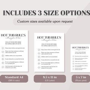 Hot Tub Rules & Safety Sign for Airbnb or VRBO Rental, FULLY ...