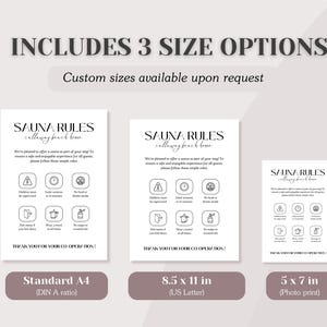 Sauna Rules & Safety Instructions Sign for Airbnb or VRBO Short-term ...