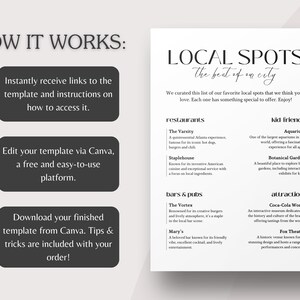 Local Recommendations Sign for Airbnb; FULLY Customizable Canva ...