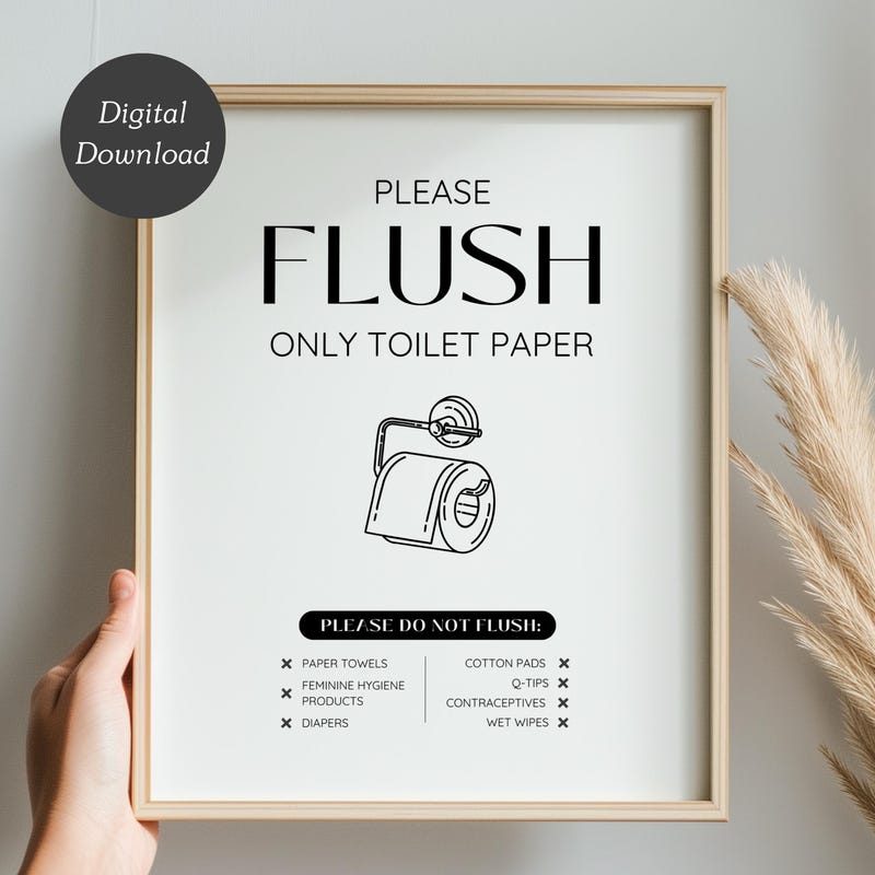 Flush Sign - Etsy