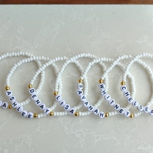 Back to School Bracelets for Kids,personalize Bride Name Bead Bracelet ...