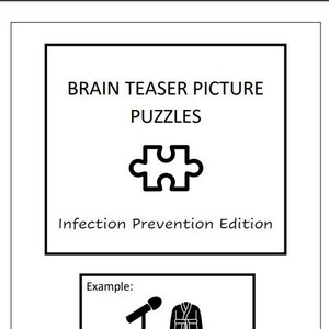 Infection Prevention Picture Puzzles Brain Teaser Games - Etsy