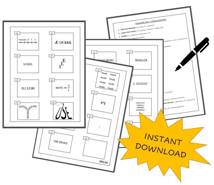 Infection Prevention Word Puzzle Rebus Brain Teaser Game - Etsy