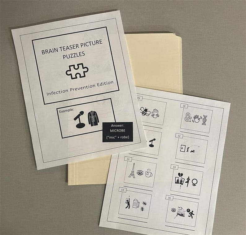Infection Prevention Picture Puzzles Brain Teaser Games - Etsy