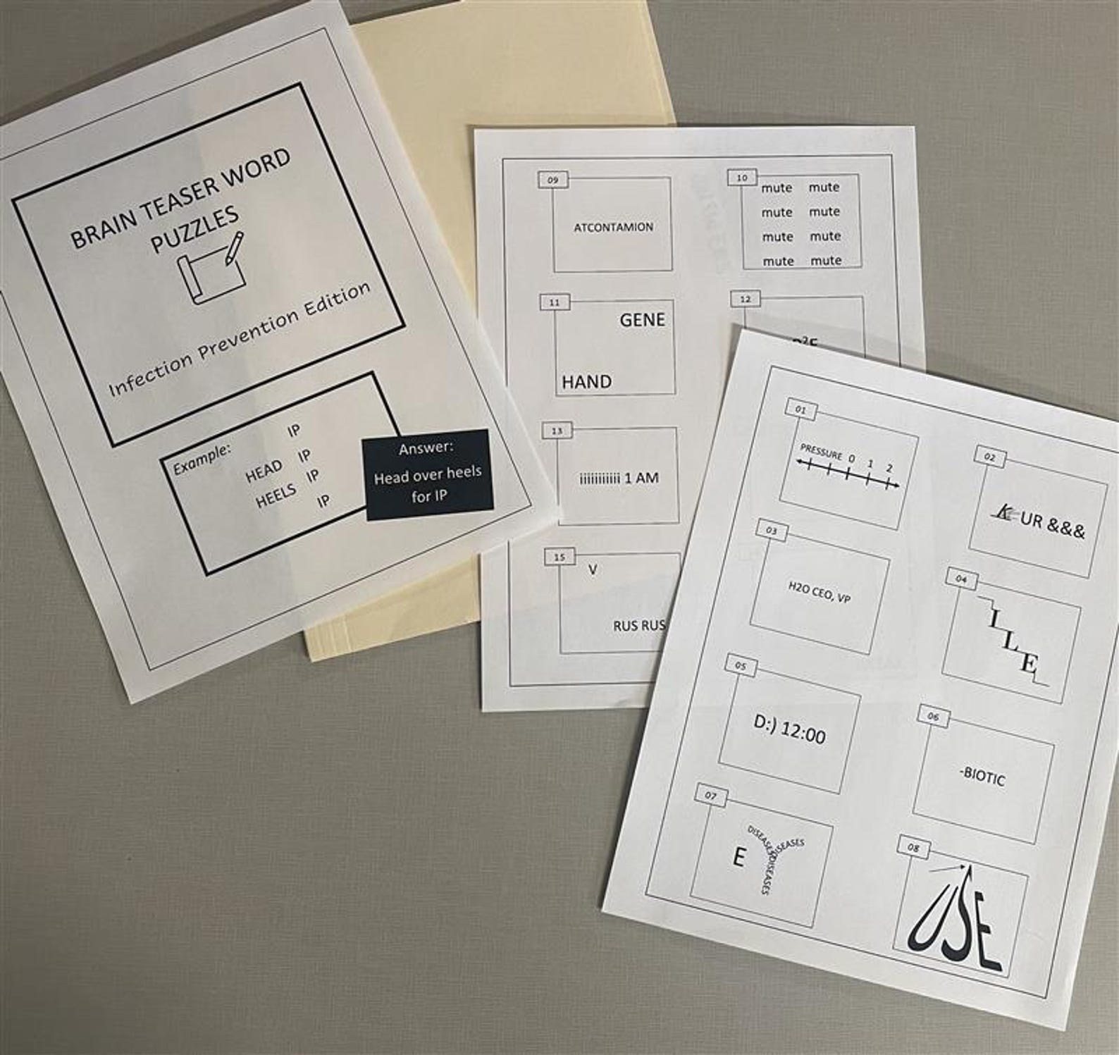 Infection Prevention Word Puzzle Rebus Brain Teaser Game - Etsy