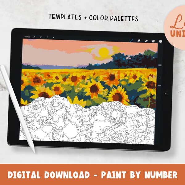 Paint by Number Wallpaper - Etsy