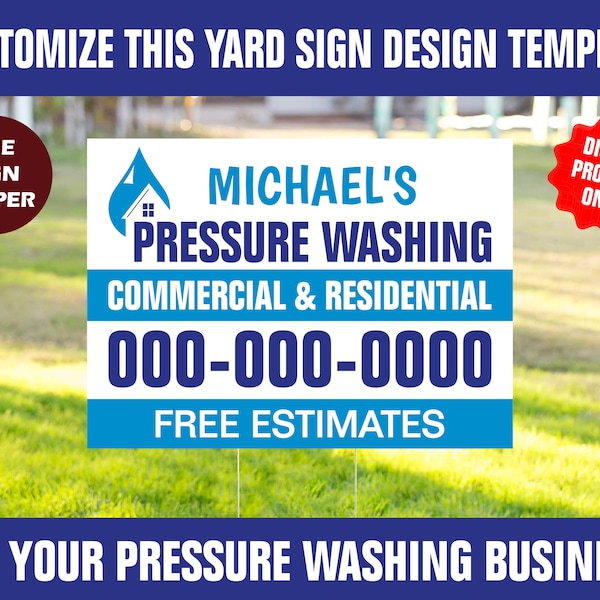 Yard Sign Power Washing - Etsy