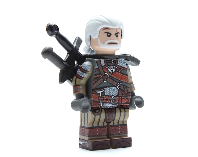 The Witcher Geralt of Rivia LEGO Custom Minifigure, Feauturing LEGO ...