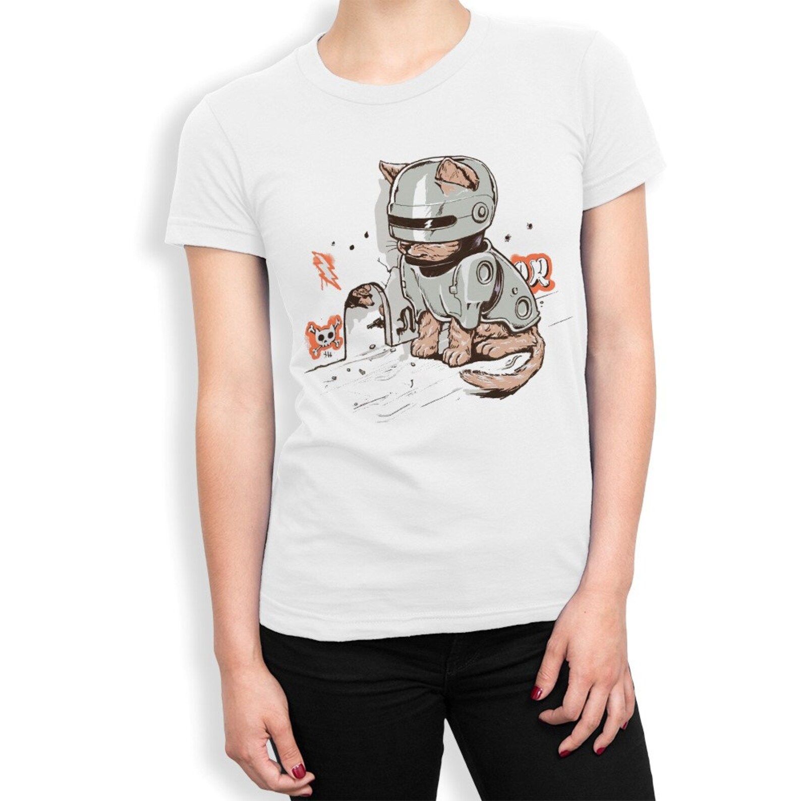 Cat Robocop Funny T-shirt, Men's Women's Sizes (dmm-078) - Etsy