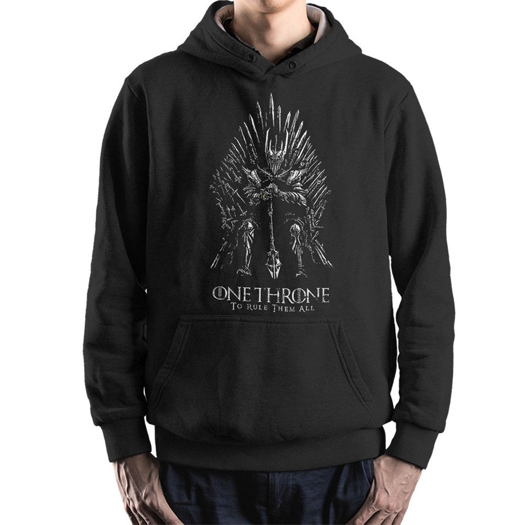 Sauron on the Iron Throne Hoodie and Sweatshirt, Unisex Sizes (dmm-150 ...
