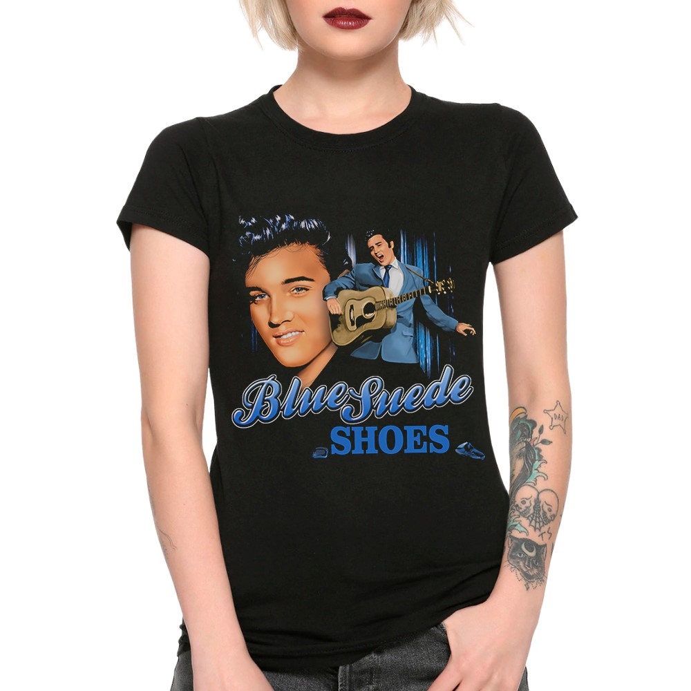 Elvis Presley Blue Suede Shoes T-shirt, Men's Women's Sizes (dmm-052 ...