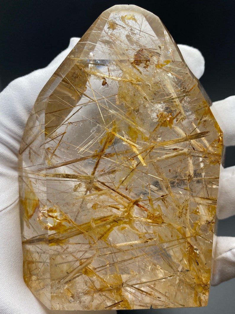 HUGE & FASCINATING Super Clear, Jam-packed Rutile Quartz Point - Etsy