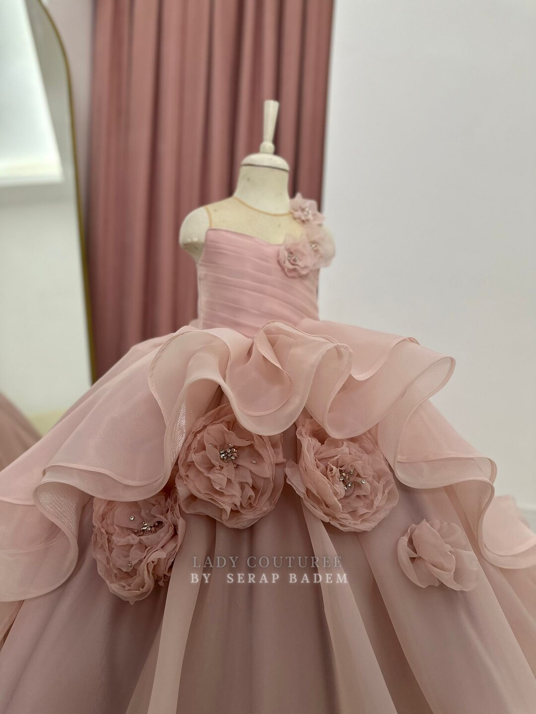 Flower Girl Dress, Birthday and Special Occasion, Satin Premium Dress ...