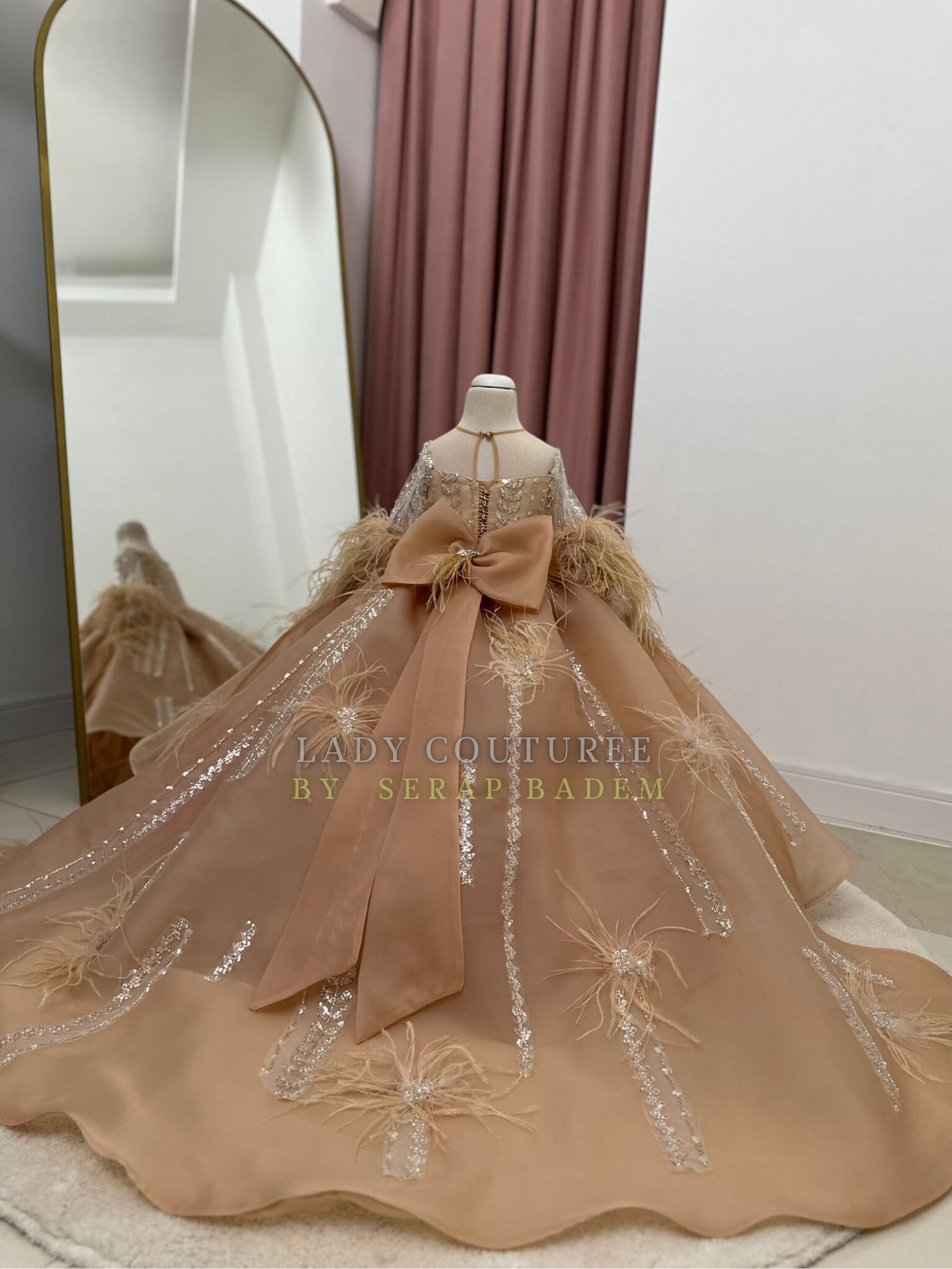 Full Lenght, Broidered Detailed, Wedding Dress, Toddler Premium Dress ...