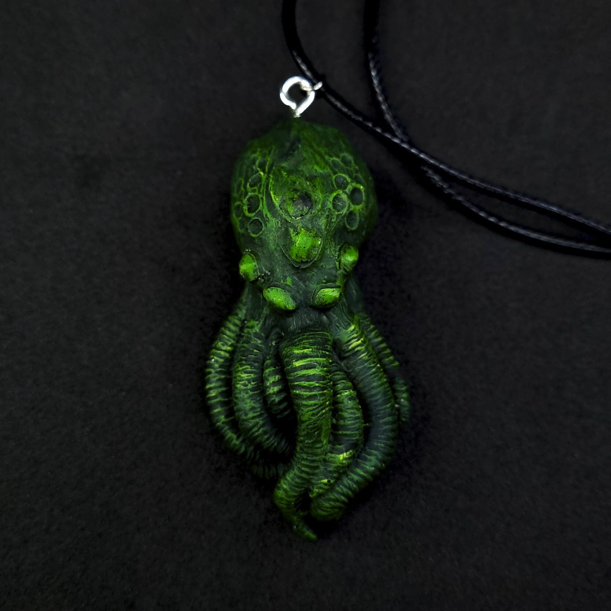 Cthulhu Green Pendant Necklace Amulet Jade H.p.lovecraft Handmade ...
