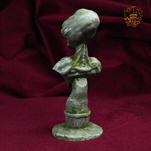 Alien Bust, Green Stone. Ancient Stone. Handmade Collectible Figures ...