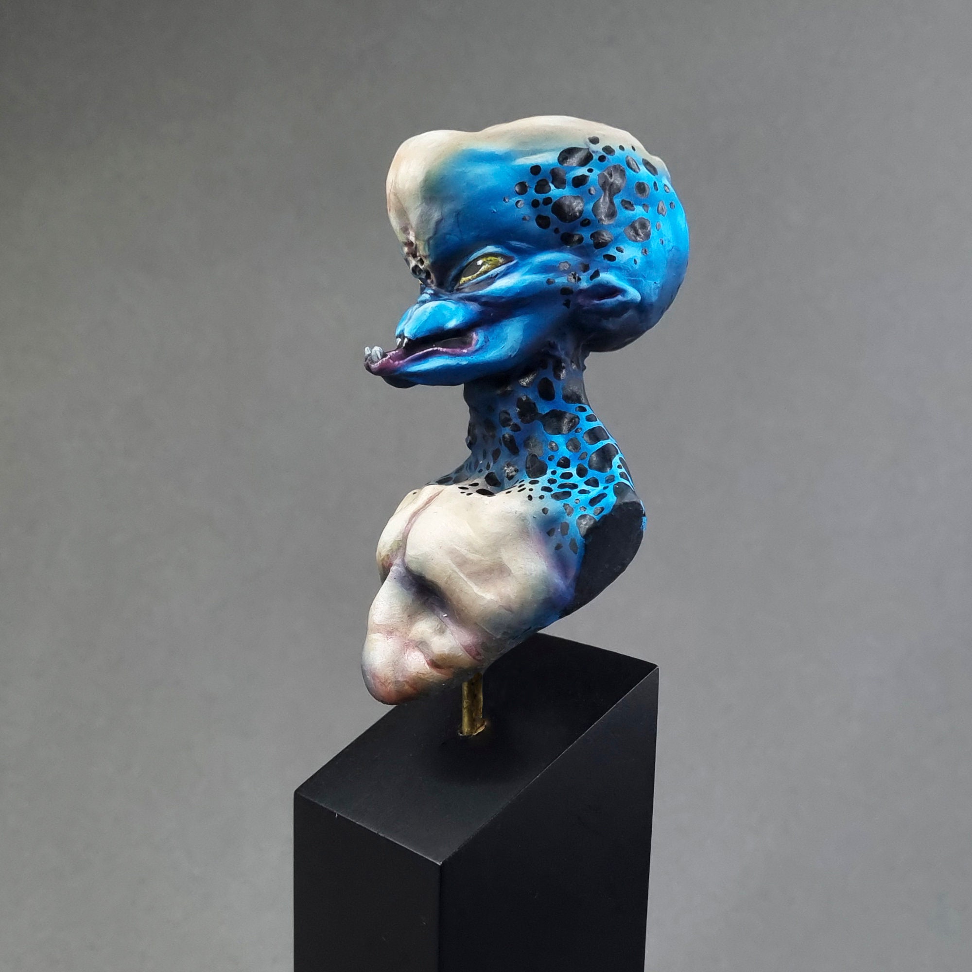 Painted Alien. Handmade Collectible Figure. Collector's Item. Gothic ...