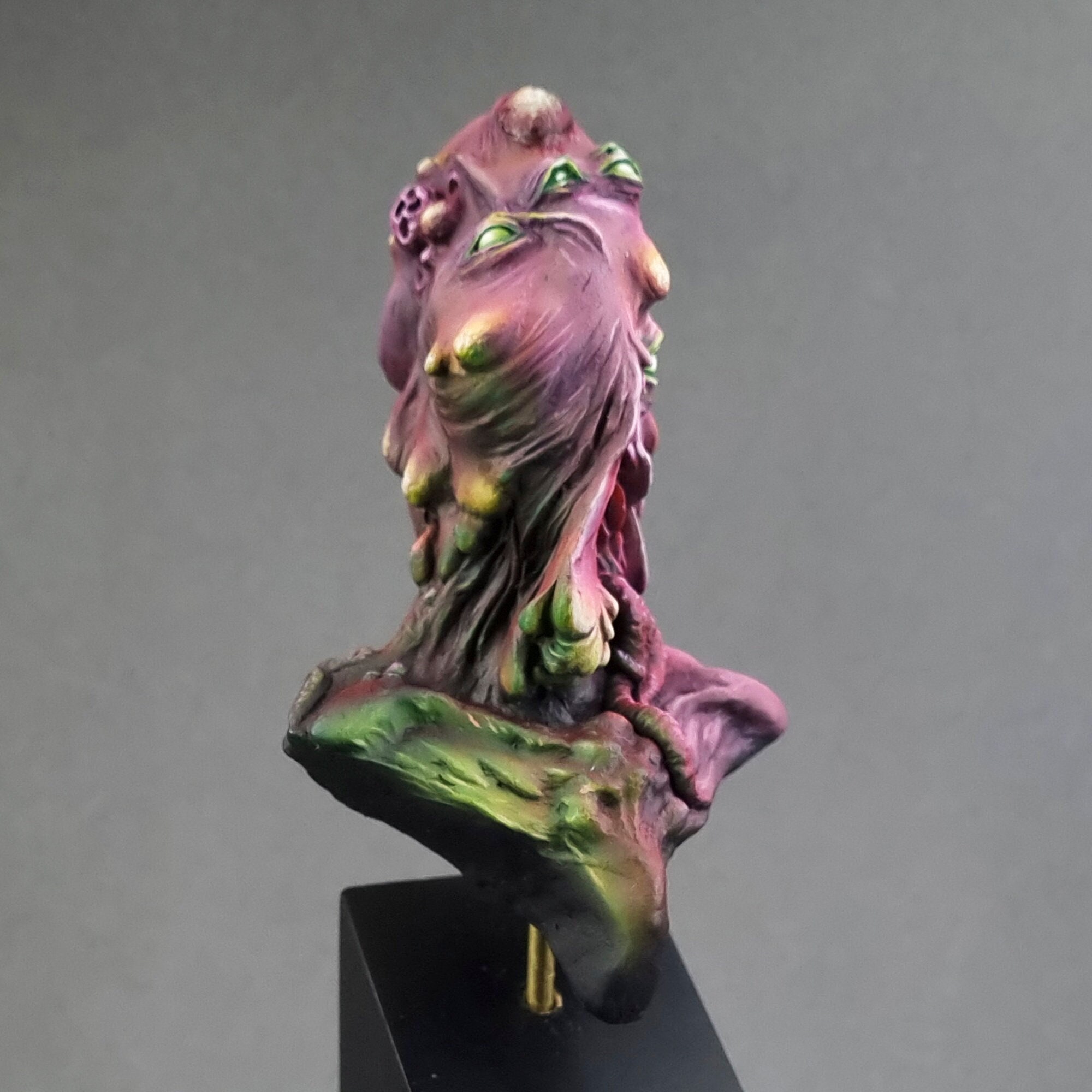 Painted Alien Bust Head. Handmade Collectible Figure. Collector's Item ...