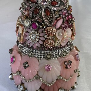 Pink and Silver Rhinestone and Contemporary Jewelry Tree - Etsy