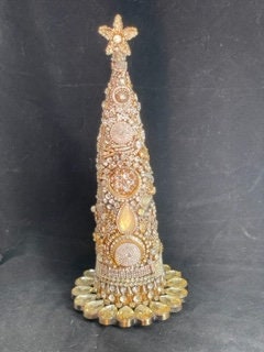 Gold Tone Rhinestone Encrusted Table Top Tree - Etsy