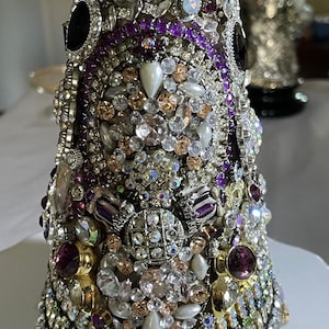 Iridescent Rhinestones With Purple Jewel Accented Cone Tree - Etsy