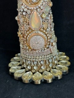 Gold Tone Rhinestone Encrusted Table Top Tree - Etsy