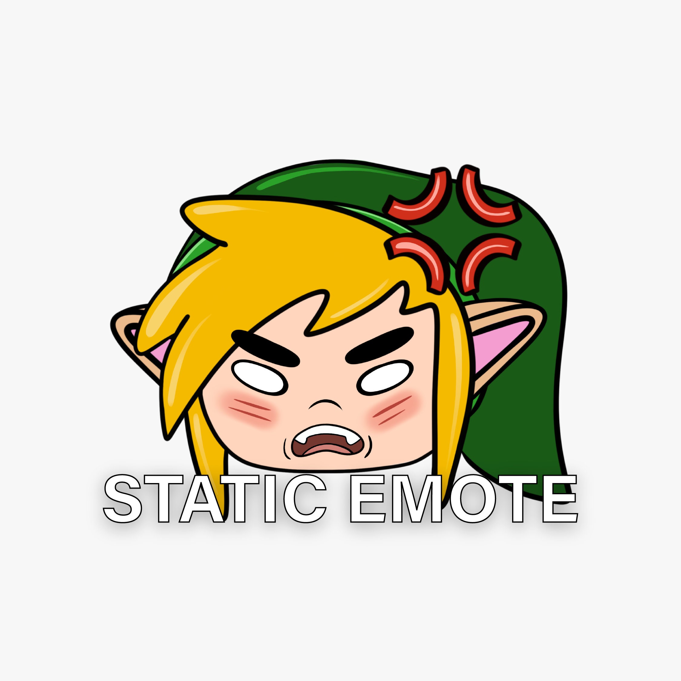 Mad, Angry, Cute Woodland Elf Anime Emote for Twitch & Discord Video ...
