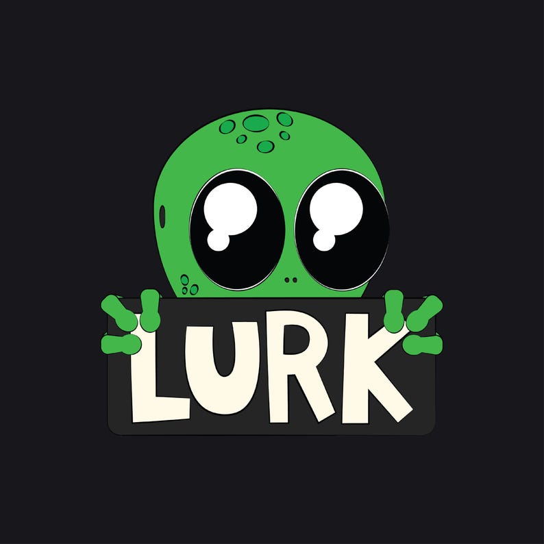 Lurk Alien | Static Lurk Emote for Twitch and Discord - Etsy