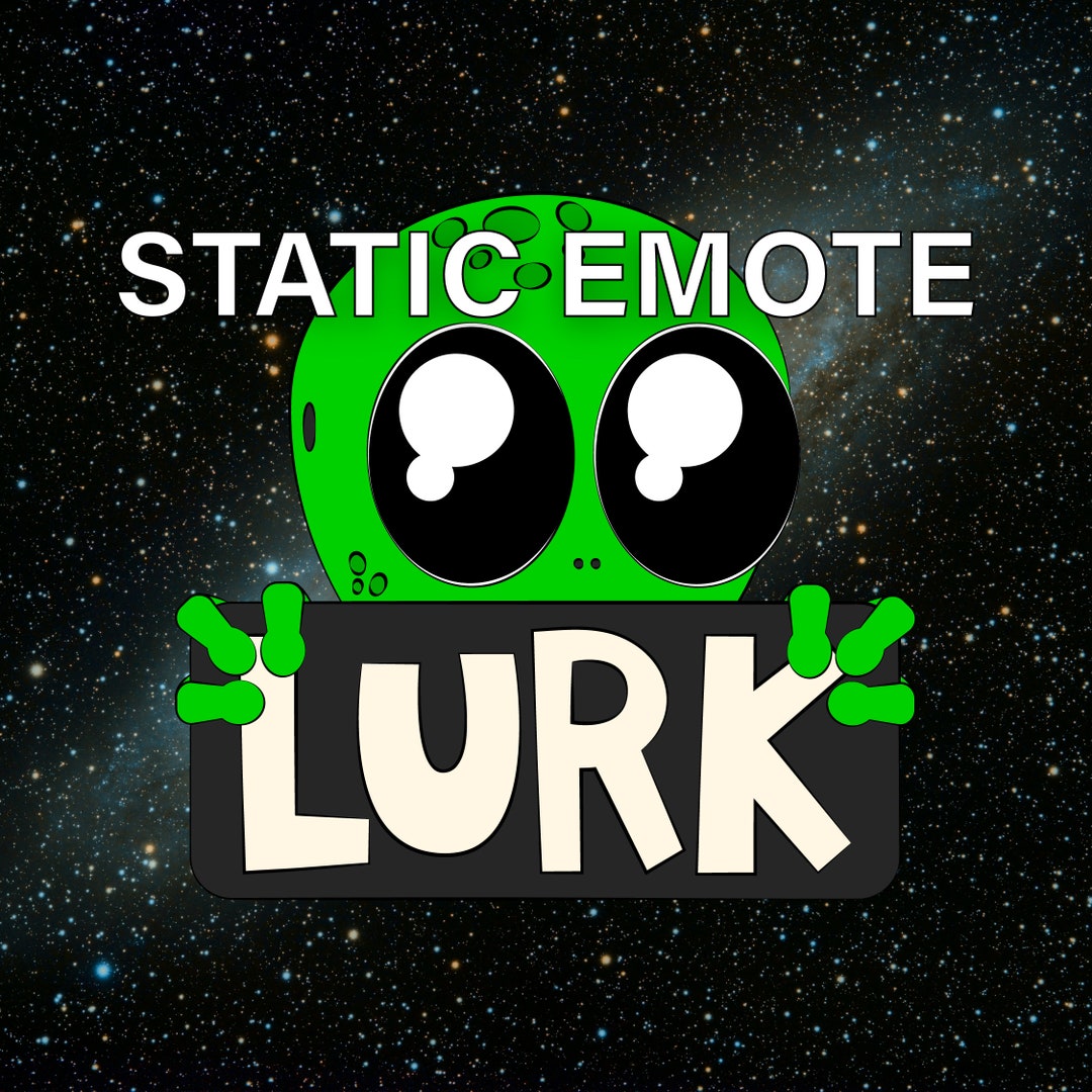 Lurk Alien Static Lurk Emote for Twitch and Discord - Etsy