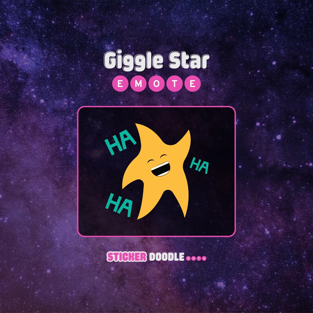 Giggle Star | Static Laughing LOL Emote for Twitch and Discord - Etsy
