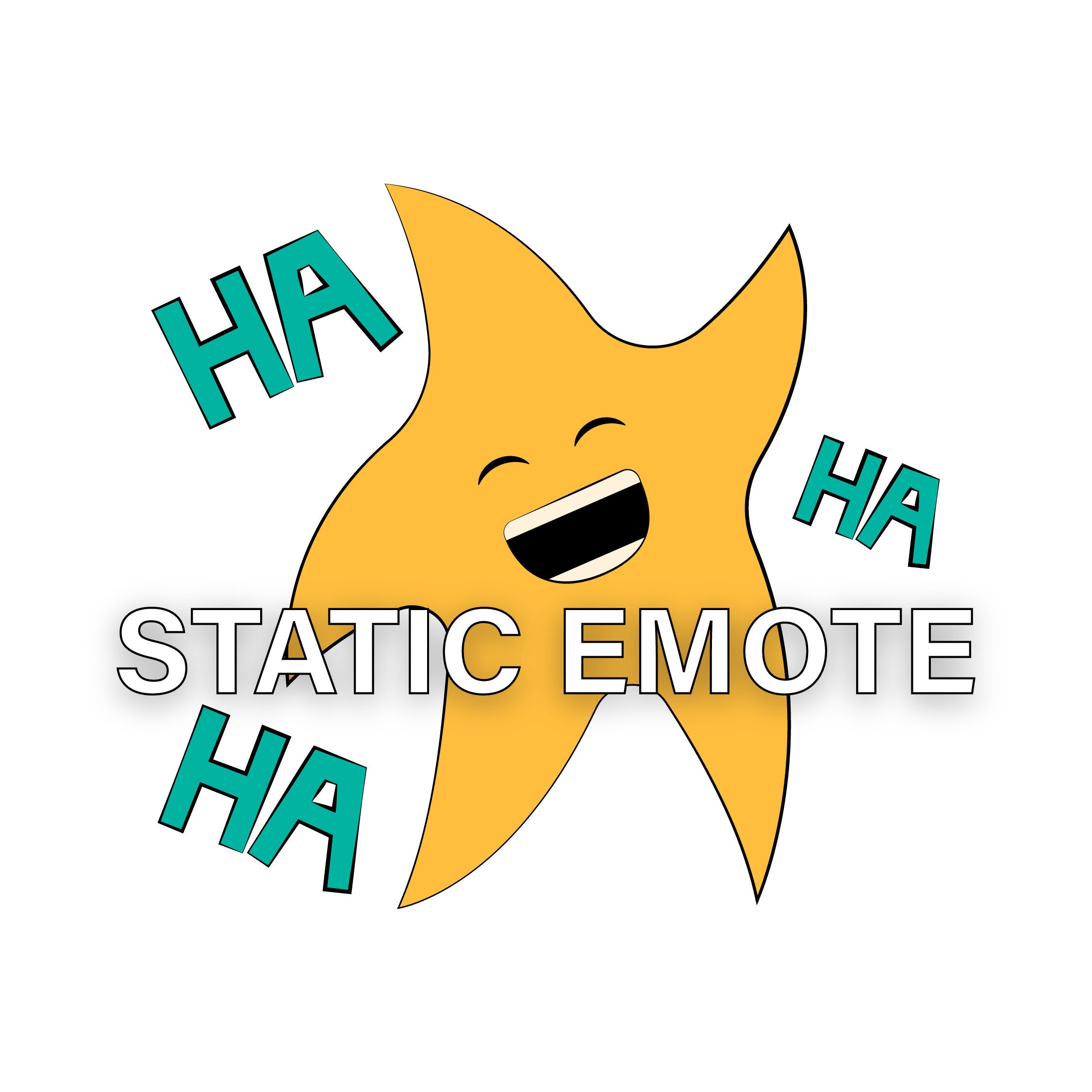 Giggle Star Static Laughing LOL Emote for Twitch and Discord - Etsy