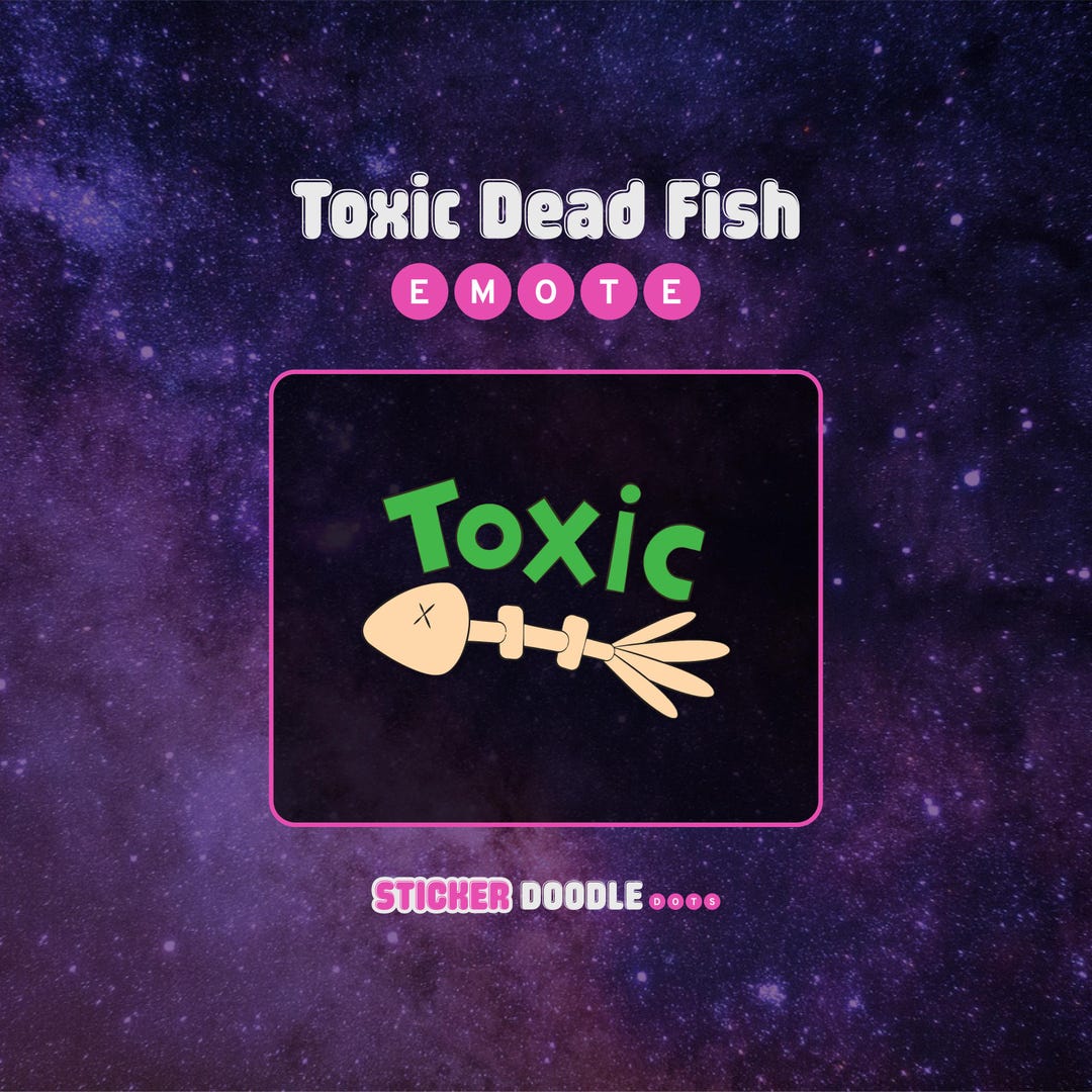 Toxic Dead Fish | Static Toxic Emote for Twitch and Discord - Etsy