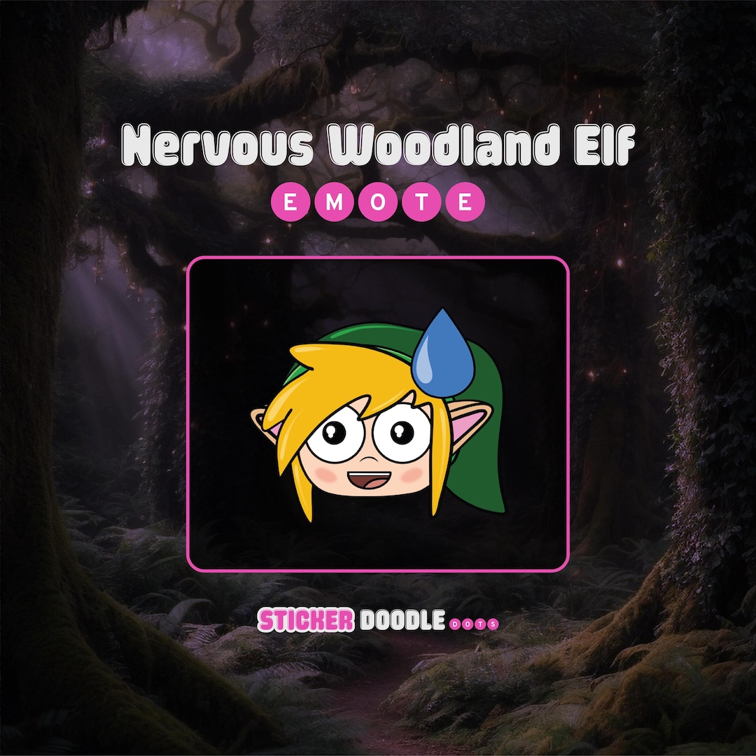 Nervous, Cute Woodland Elf | Anime Emote for Twitch & Discord | Video ...