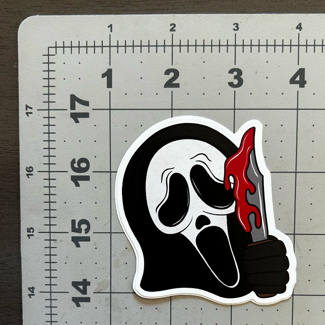 Ghost Mask Slasher Die Cut Sticker | 3 Inch Matte Horror Halloween ...