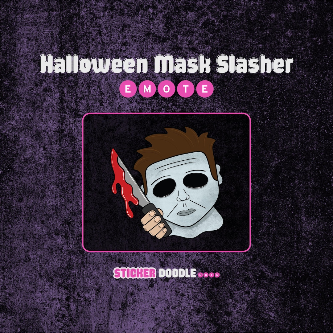 Halloween Slasher Mask Emote: Horror Film Twitch/discord Static Emote ...