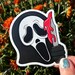 Ghost Mask Slasher Die Cut Sticker | 3 Inch Matte Horror Halloween ...