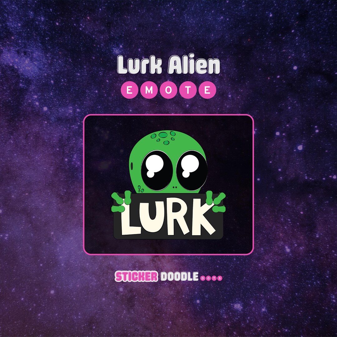 Lurk Alien | Static Lurk Emote for Twitch and Discord - Etsy