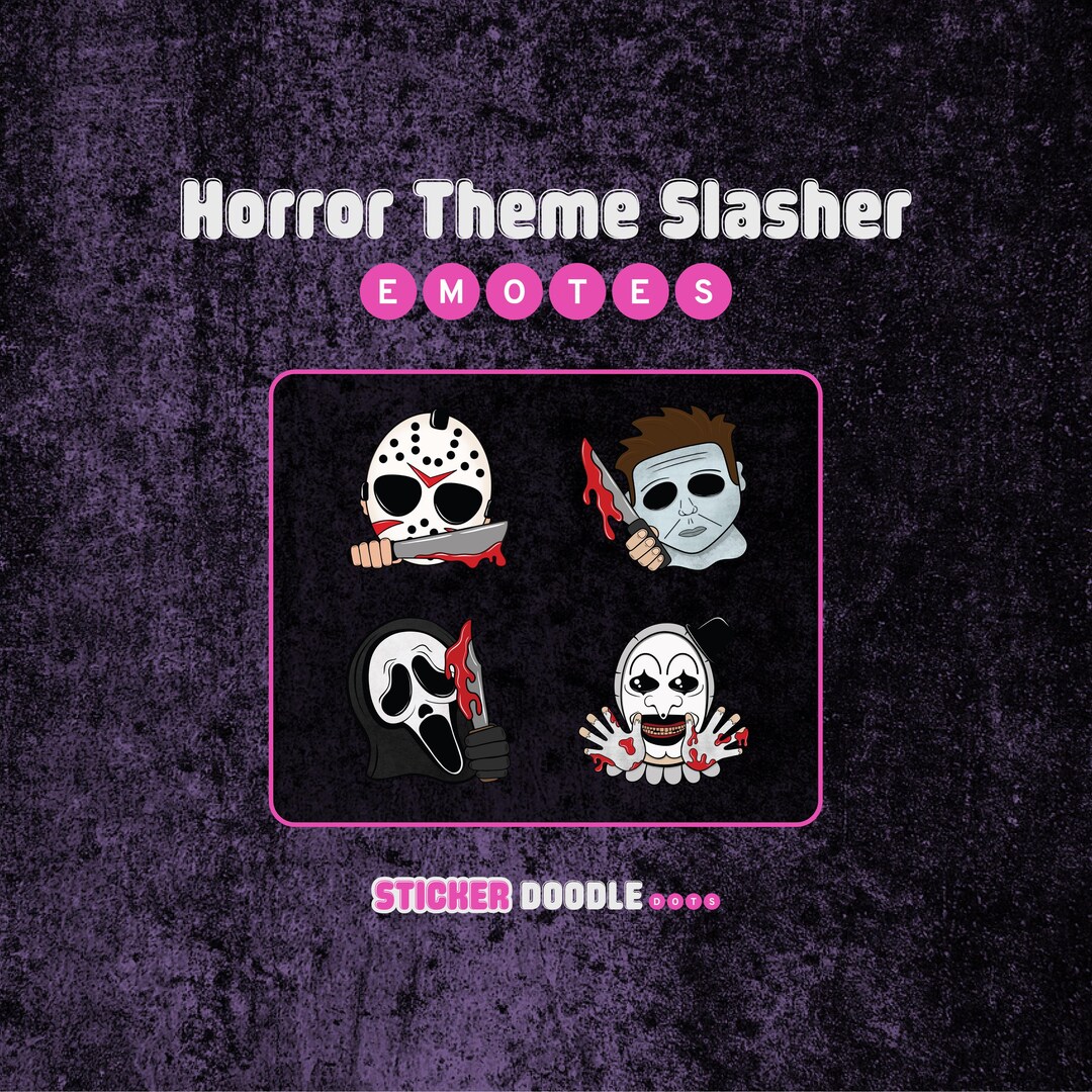 Horror Slasher Emote Set: Twitch & Discord Static Emotes - Etsy