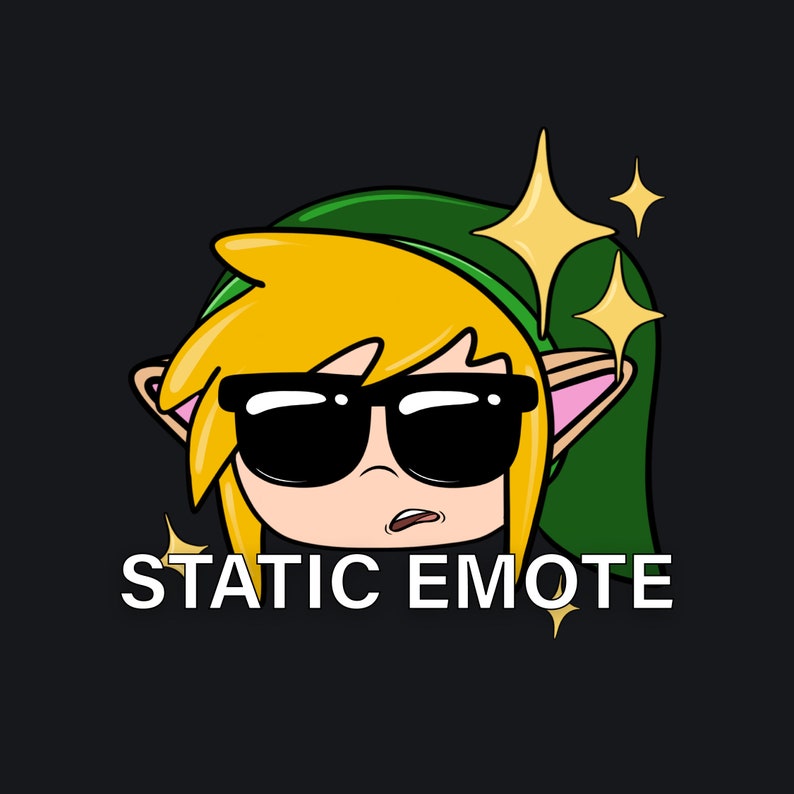 Zelda Inspired Cool Sunglasses Emote Static Cool Sunglasses Anime Emote ...