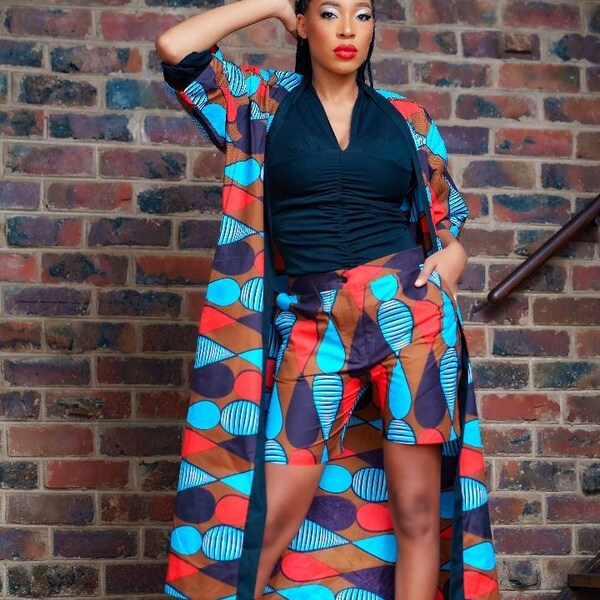 African Print Shorts - Etsy