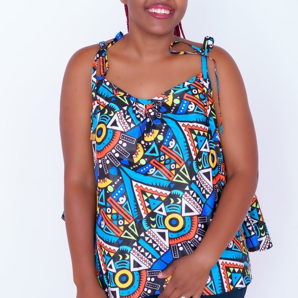 African Print Top - Etsy