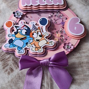 Bluey Coquette Cake Topper, Bow Together - Etsy