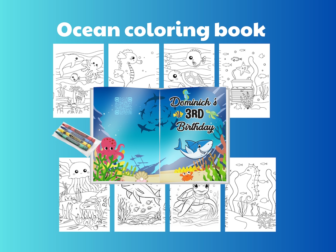 Ocean Coloring Book - Etsy