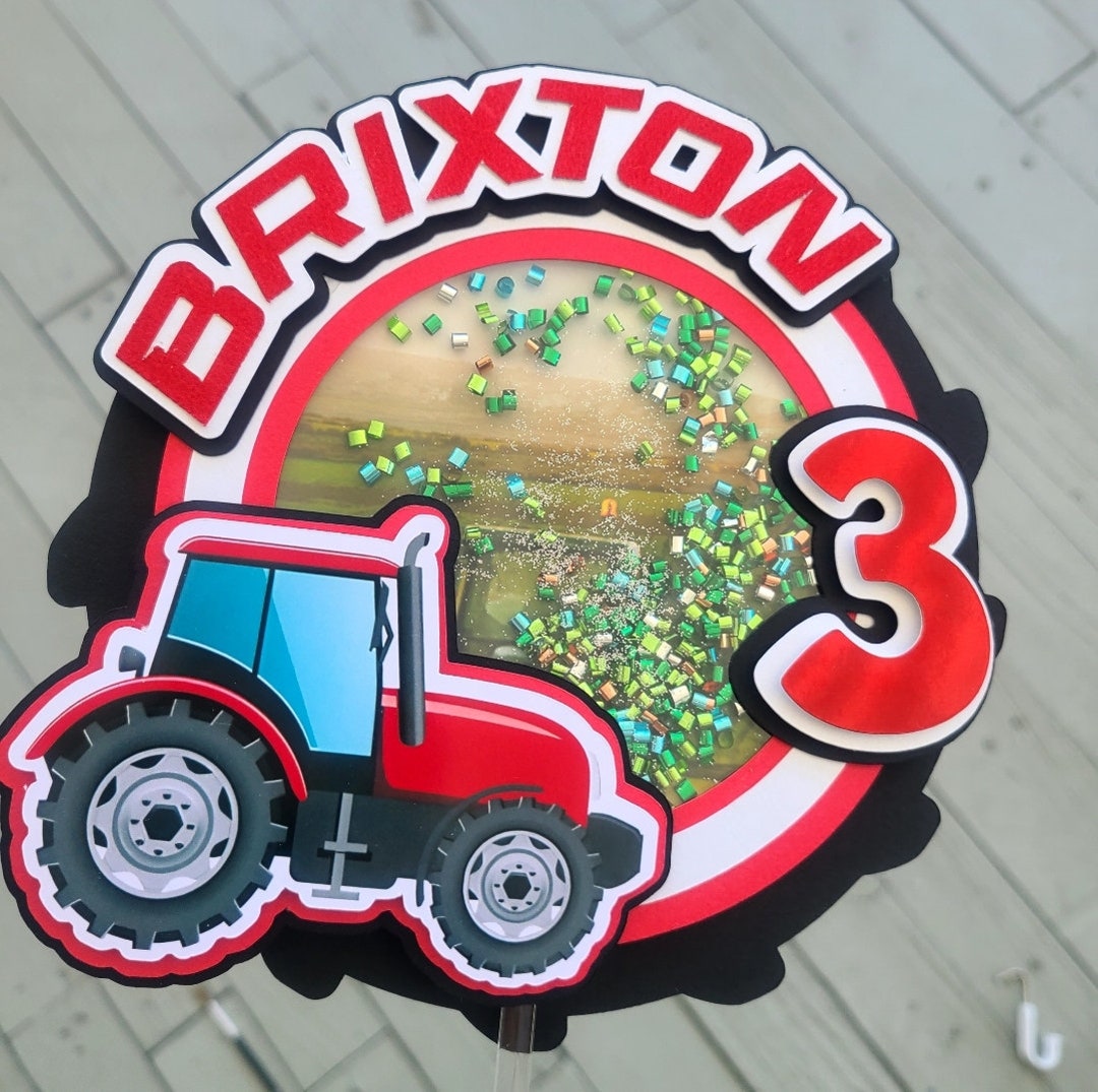Red Tractor Cake Topper - Etsy