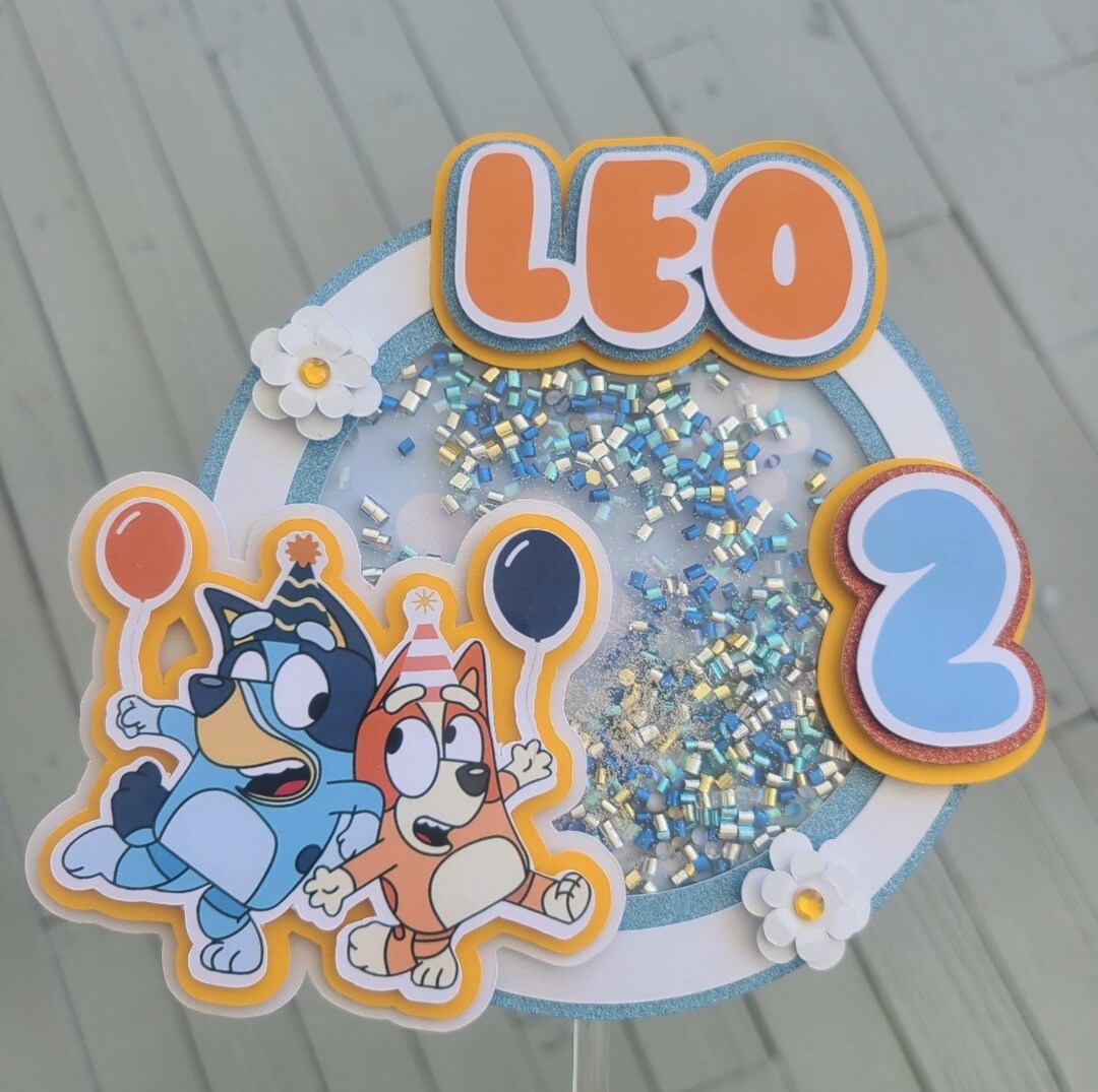 Bluey Blue Cake Topper - Etsy