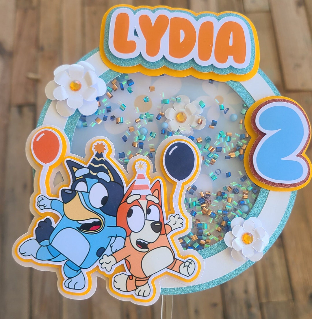Bluey Blue Cake Topper - Etsy