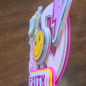 Groovy Cake Topper, Preppy - Etsy