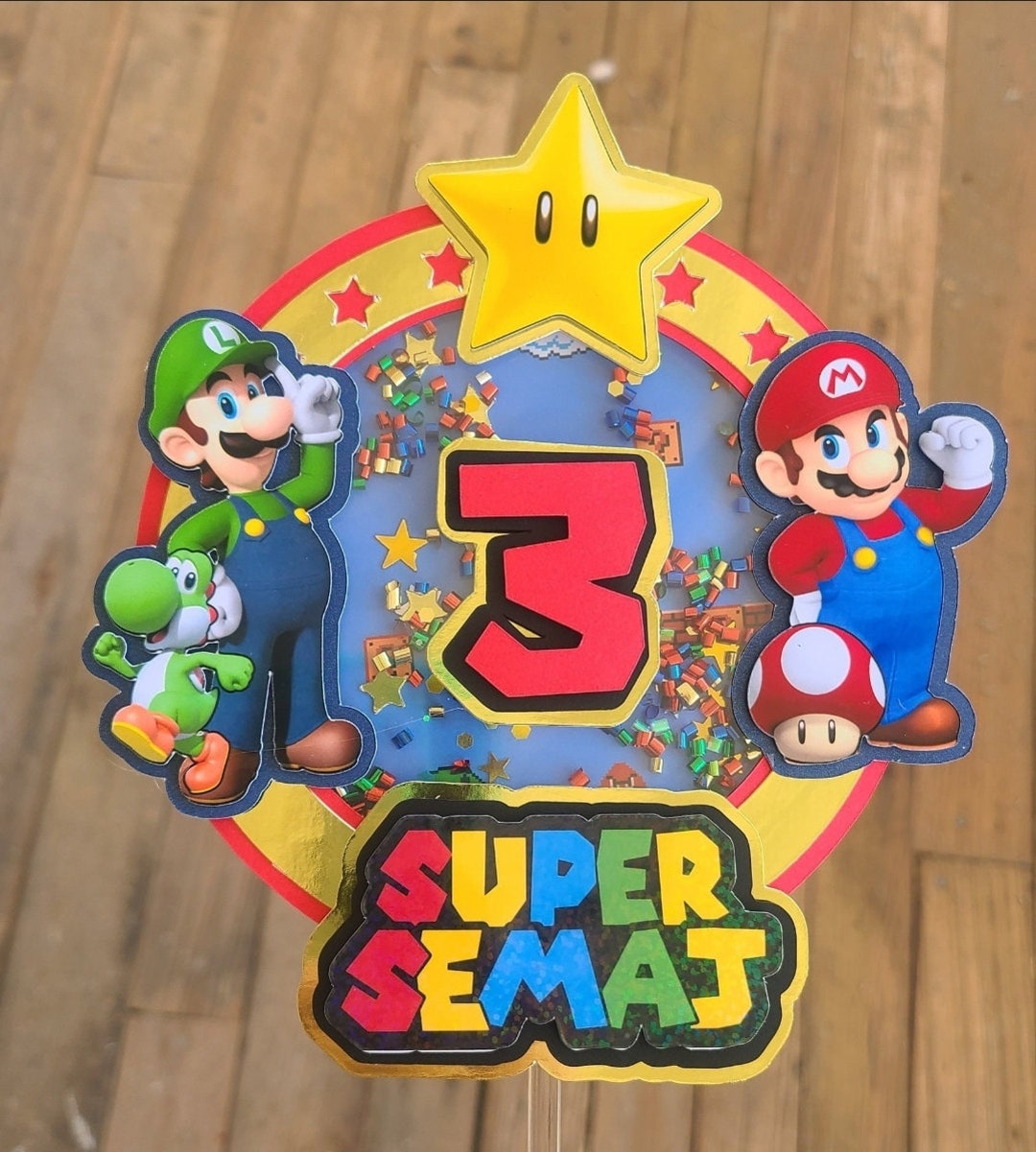 Mario Cake Topper - Etsy