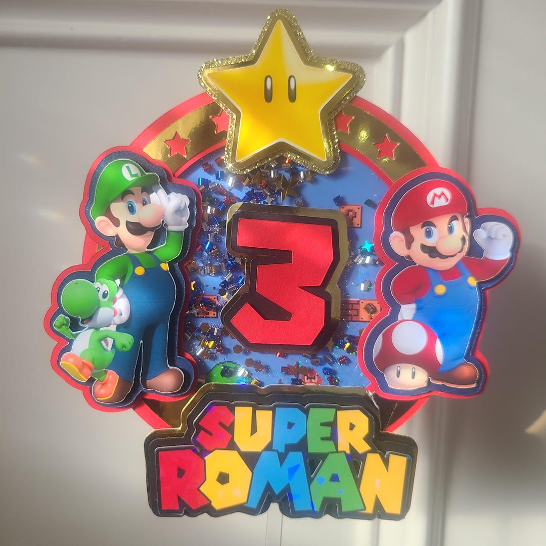 Mario Cake Topper - Etsy
